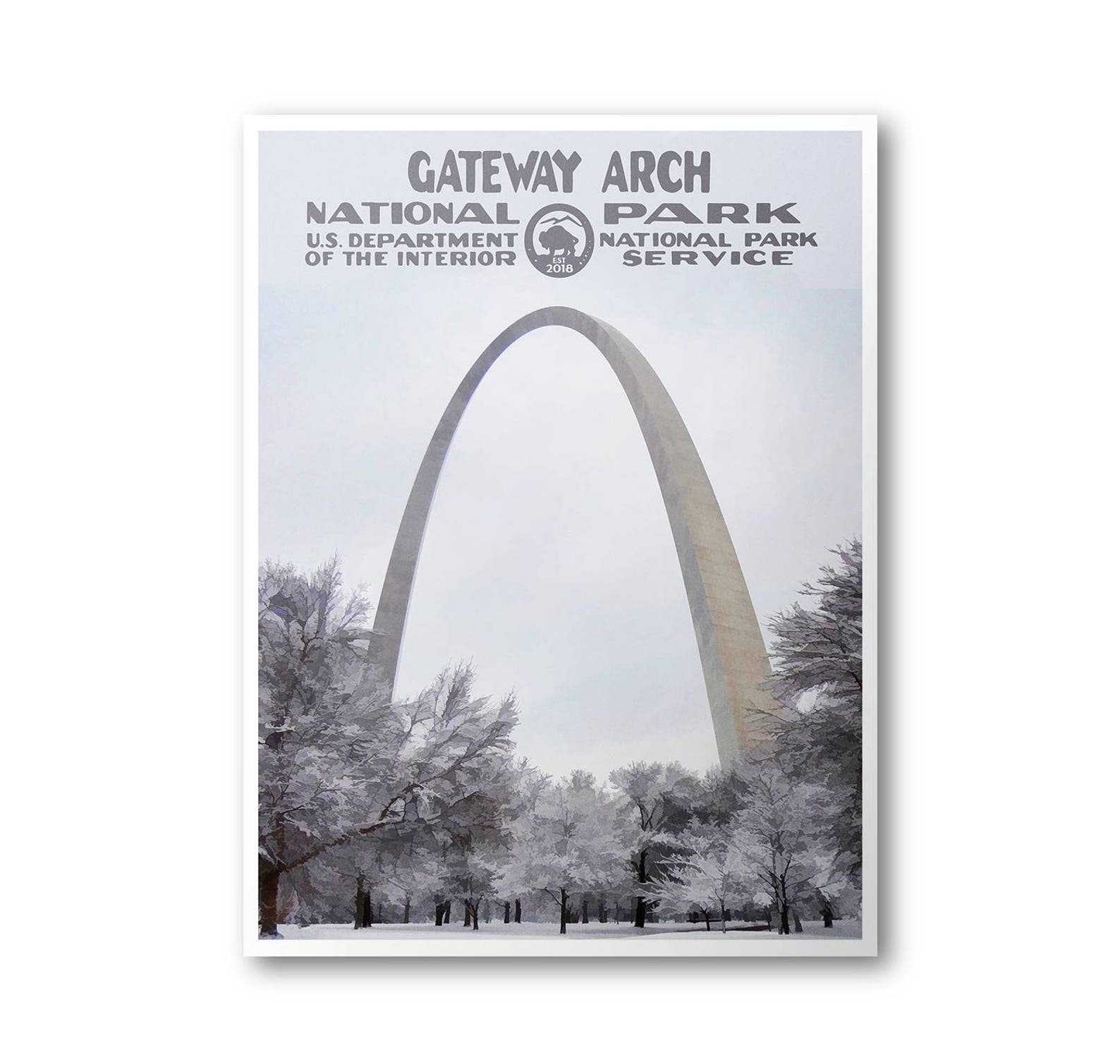 Gateway Arch National Park Poster | National Park Poster | National ...