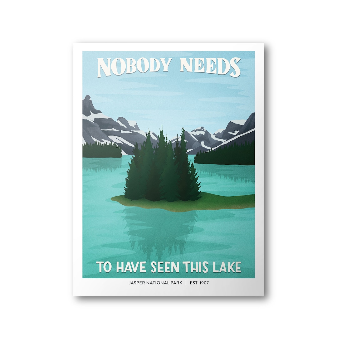 Jasper National Park Poster | Subpar Parks Poster - Etsy