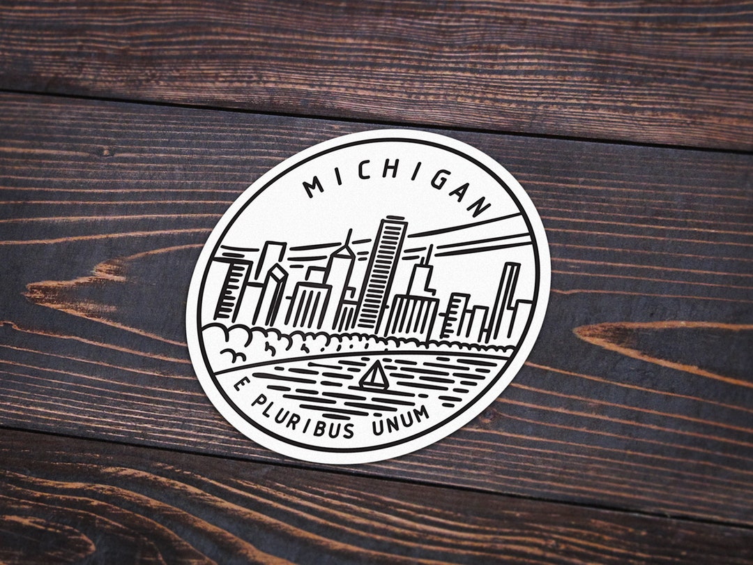 Michigan Sticker Michigan Decal Multiple Sizes Bumper Sticker Water ...