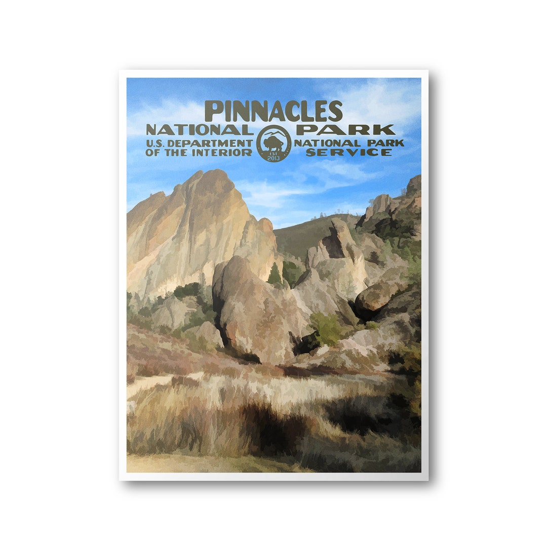 Pinnacles National Park Poster | National Park Poster | National Park ...