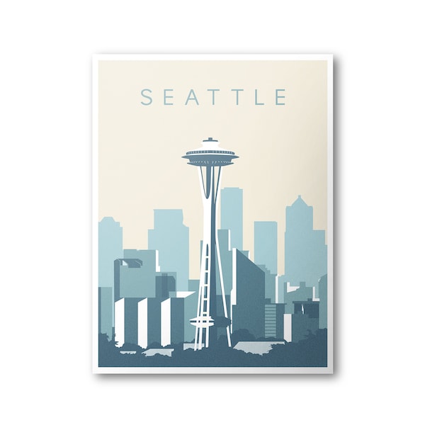 Seattle Poster - Etsy