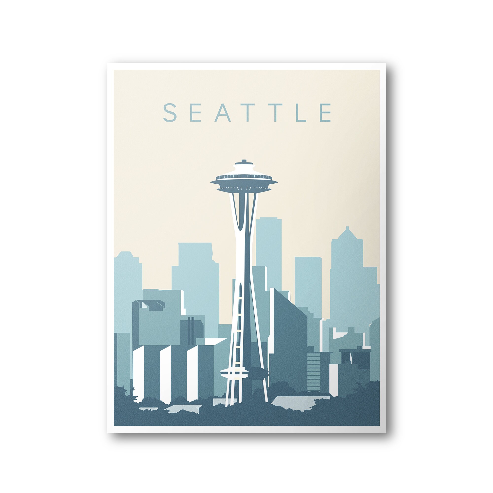 Seattle Poster Travel Poster Wall Art Art Print Home - Etsy
