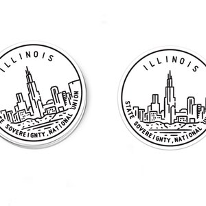 Illinois Sticker | Illinois Decal | Multiple Sizes | Bumper Sticker ...