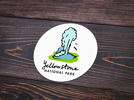 Yellowstone National Park Sticker National Park Decal | Etsy