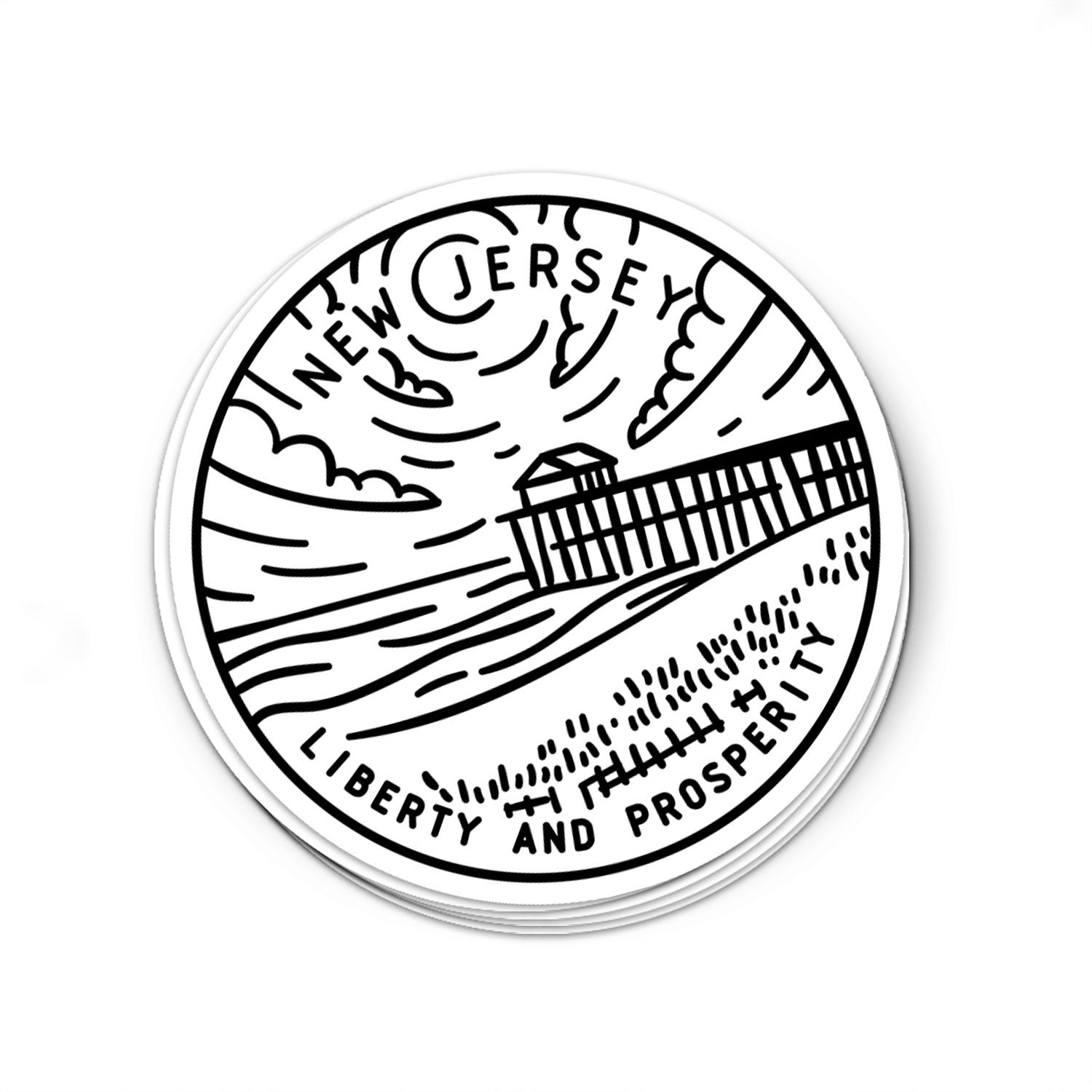 New Jersey Sticker New Jersey Decal Multiple Sizes - Etsy