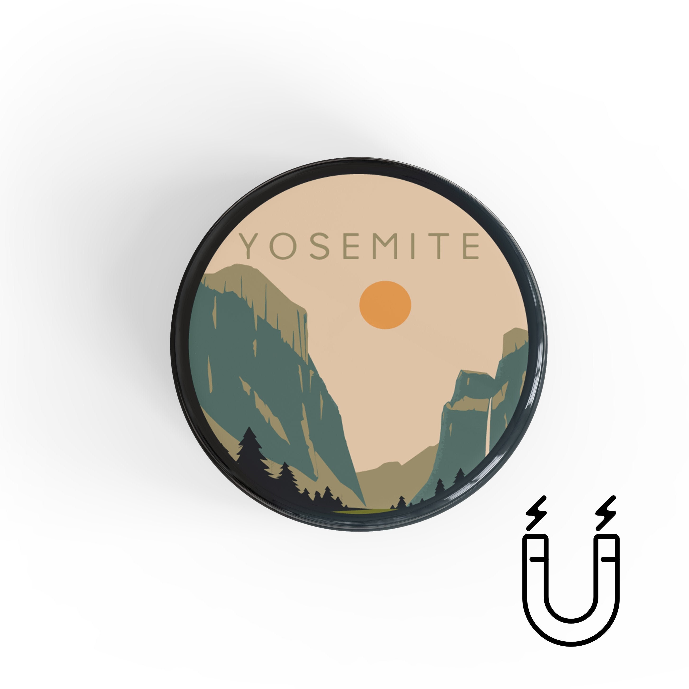 Yosemite National Park Magnet | Button Magnet | Fridge Magnet | Kitchen ...