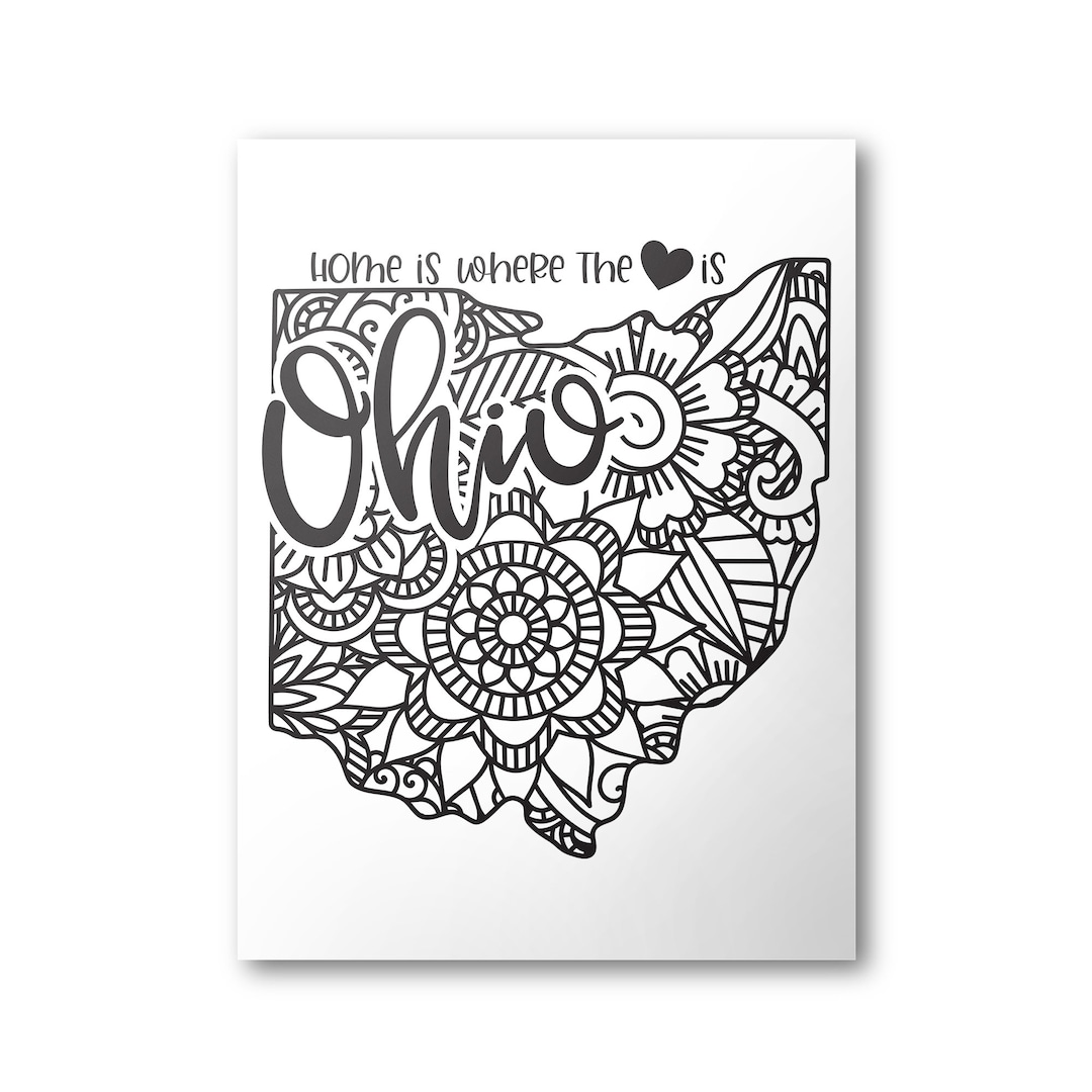 Ohio Poster | Minimalist State Poster | Wall Art | State Poster | Art ...