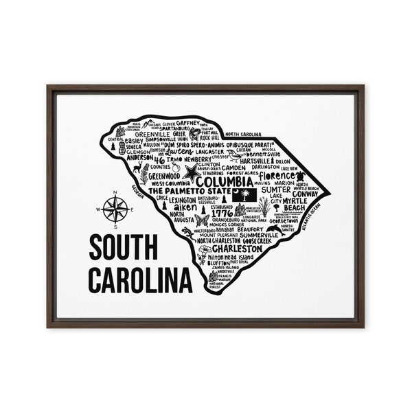Large South Carolina Wall Art - Etsy