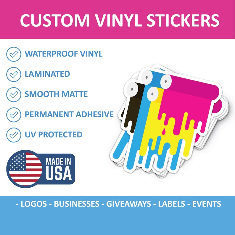 Custom Stickers Waterproof Vinyl Decals Custom Cut - Etsy