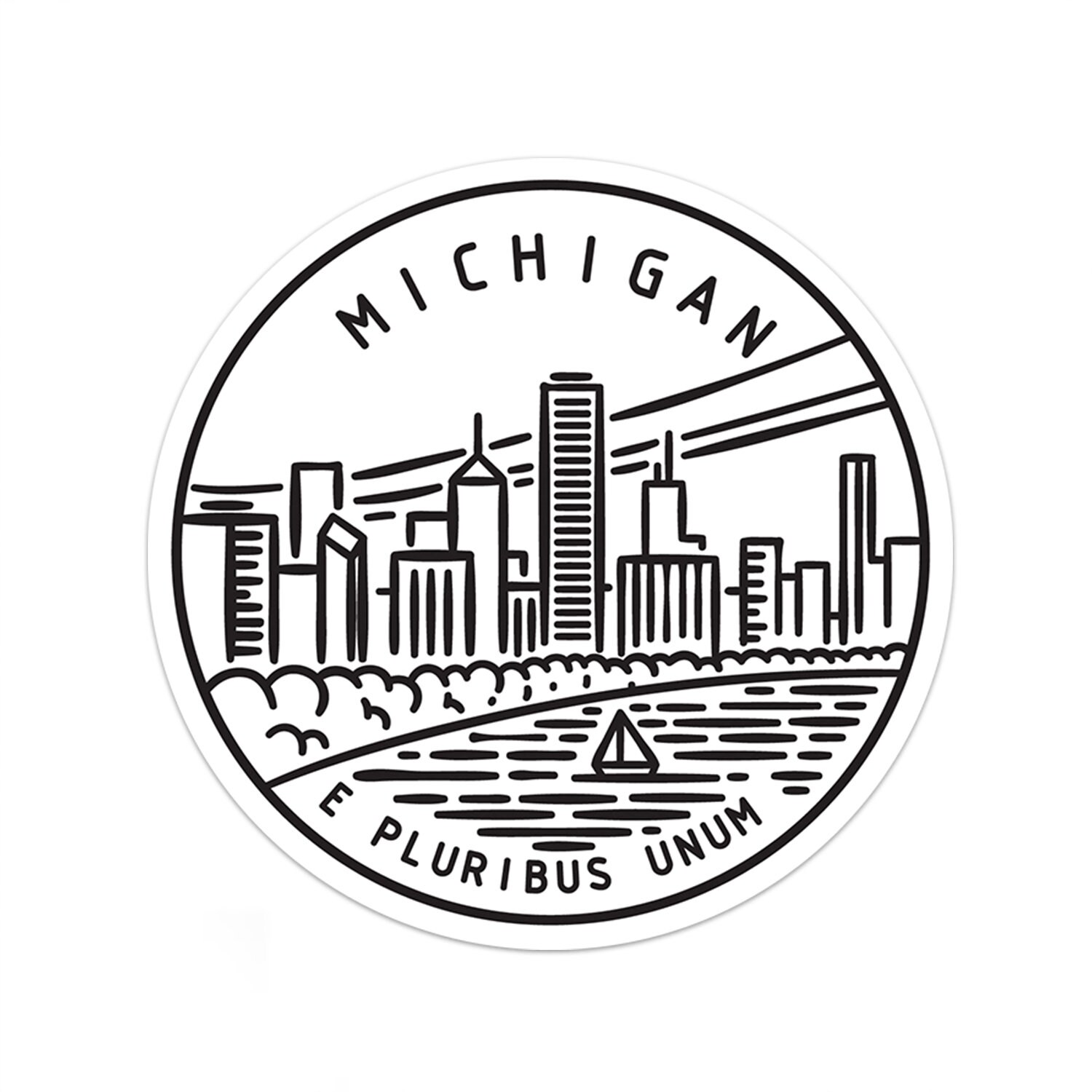 Michigan Sticker Michigan Decal Multiple Sizes Bumper - Etsy