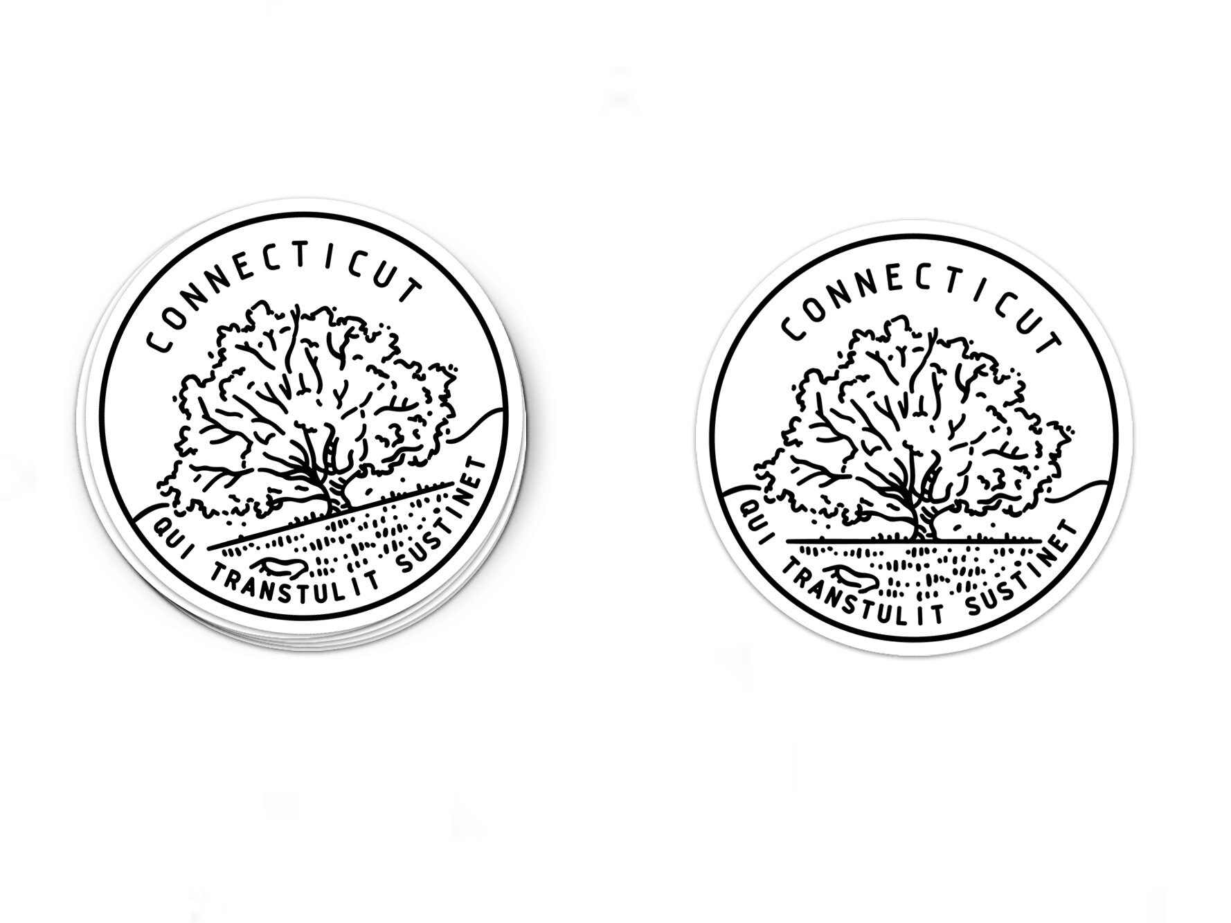 Connecticut Sticker | Connecticut Decal | Multiple Sizes | Bumper ...