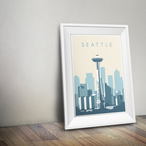 Seattle Poster | Travel Poster | Wall Art | Art Print | Home Decor - Etsy