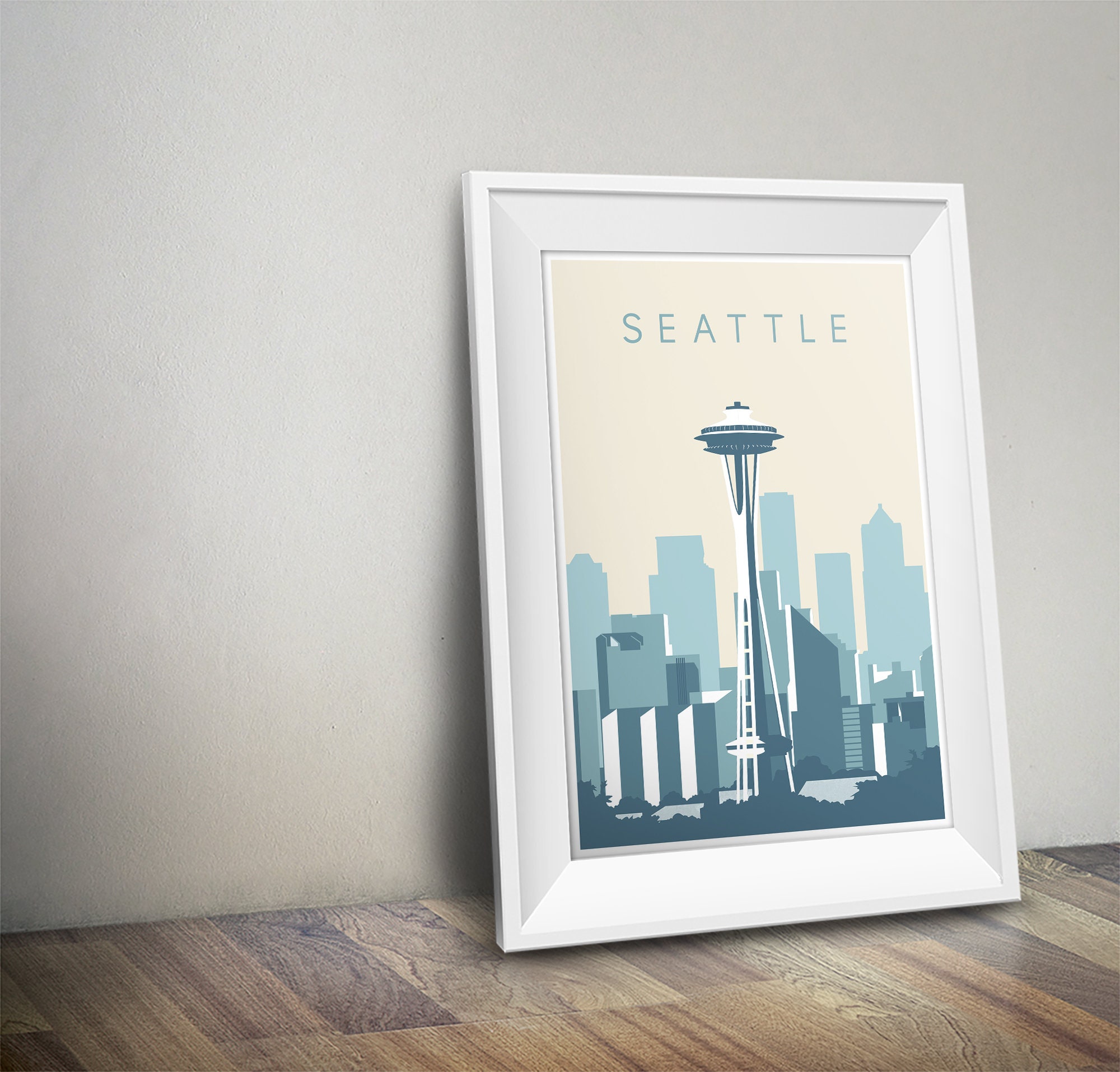 Seattle Poster Travel Poster Wall Art Art Print Home - Etsy