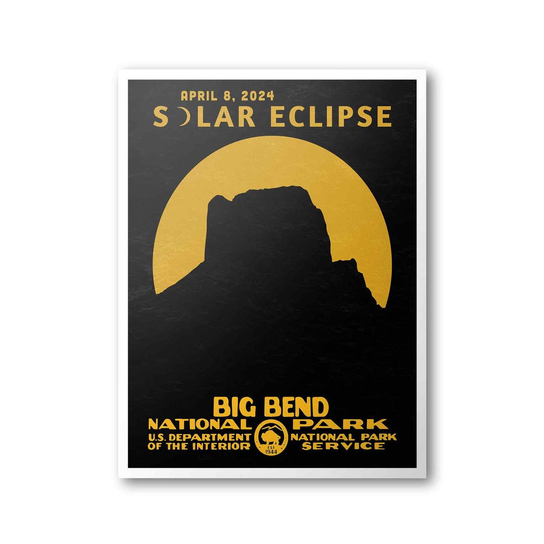 Big Bend National Park Solar Eclipse 2024 Poster | 2024 Great American ...