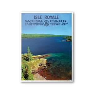Isle Royale National Park Poster | National Park Poster | National Park ...