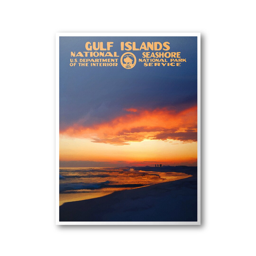 Gulf Islands National Seashore Poster | National Park Poster | National ...