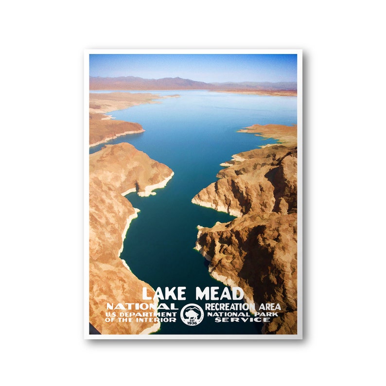 Lake Mead National Recreation Area Poster | National Park Poster ...