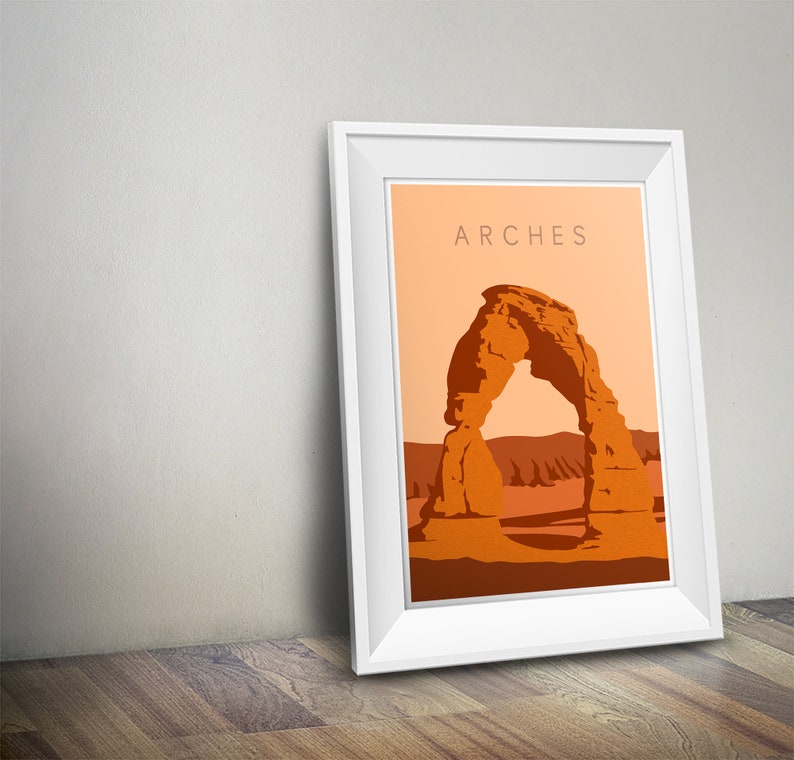 Arches National Park Poster | National Park Print | National Park Art ...