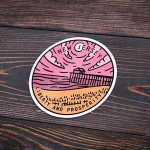 New Jersey Sticker | New Jersey Decal | Multiple Sizes | Bumper Sticker ...