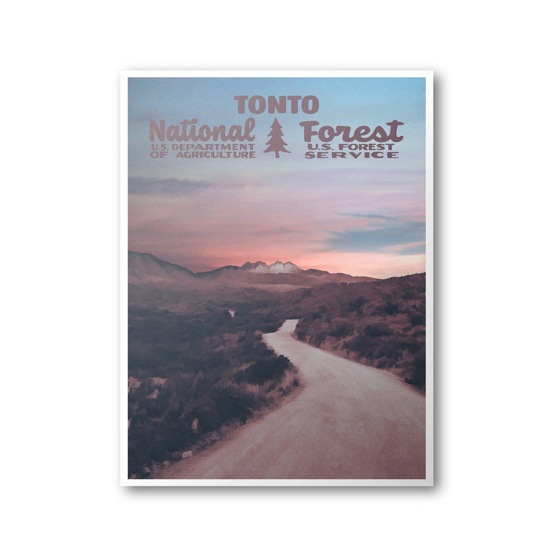Tonto National Forest Poster | National Forest Print | National Forest ...