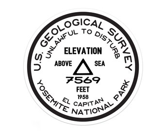 Glacier National Park Sticker Going to the Sun USGS - Etsy