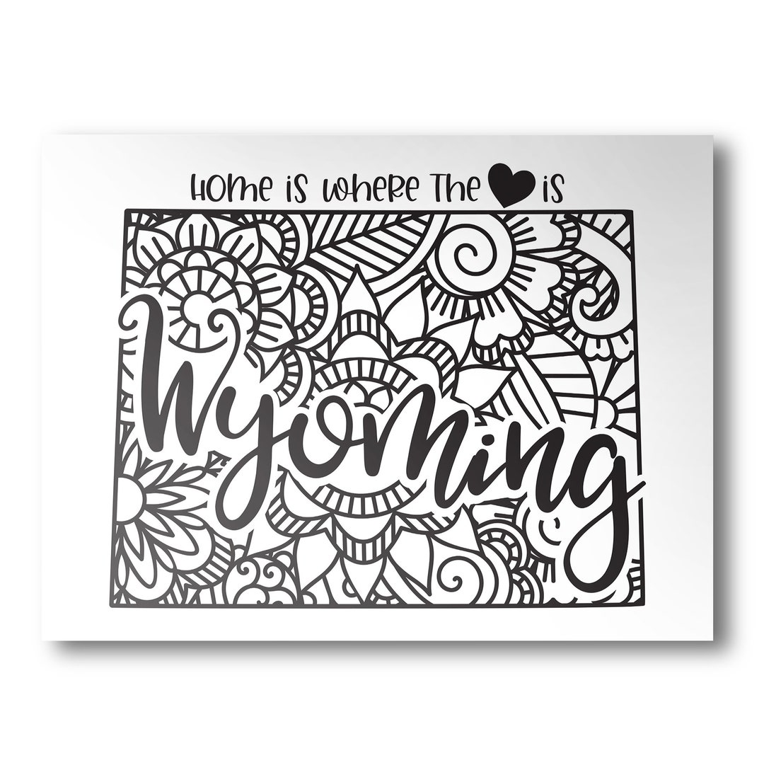 Wyoming Poster | Minimalist State Poster | Wall Art | State Poster ...