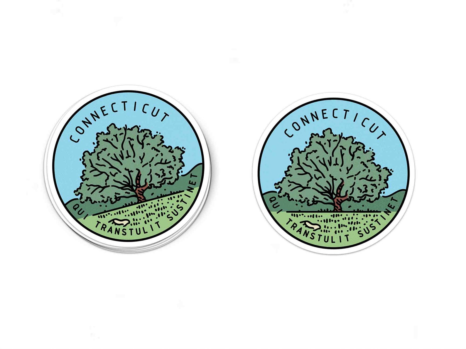 Connecticut Sticker | Connecticut Decal | Multiple Sizes | Bumper ...