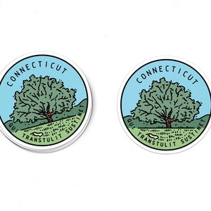 Connecticut Sticker | Connecticut Decal | Multiple Sizes | Bumper ...