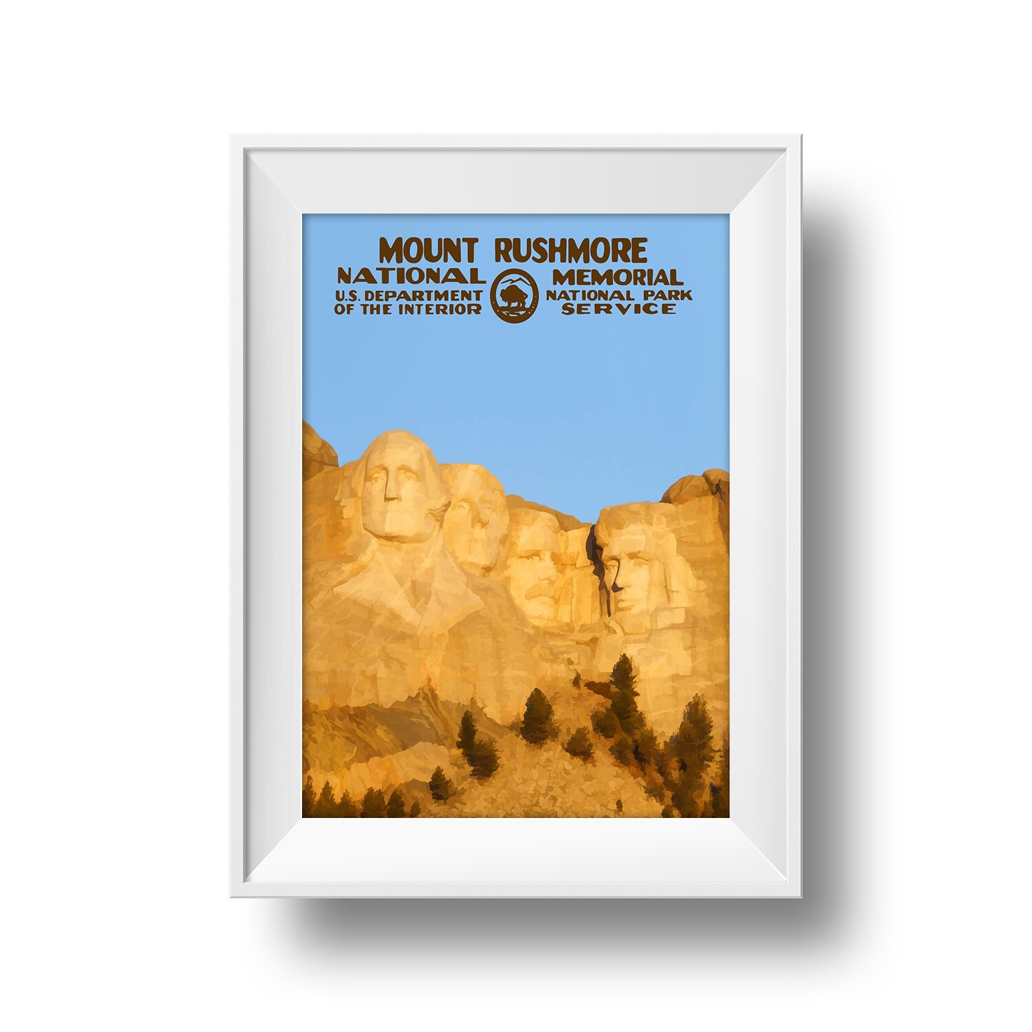 Mount Rushmore National Memorial Poster National Park Poster - Etsy