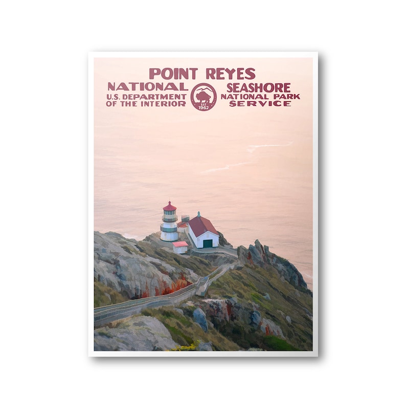 Point Reyes National Seashore Poster National Park Poster - Etsy