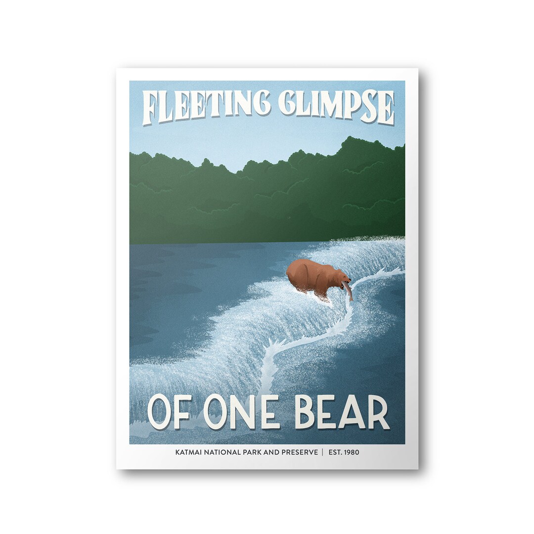 Katmai National Park Poster | Subpar Parks Poster - Etsy