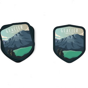 Glacier National Park Sticker | Multiple Sizes | Bumper Sticker | Water ...