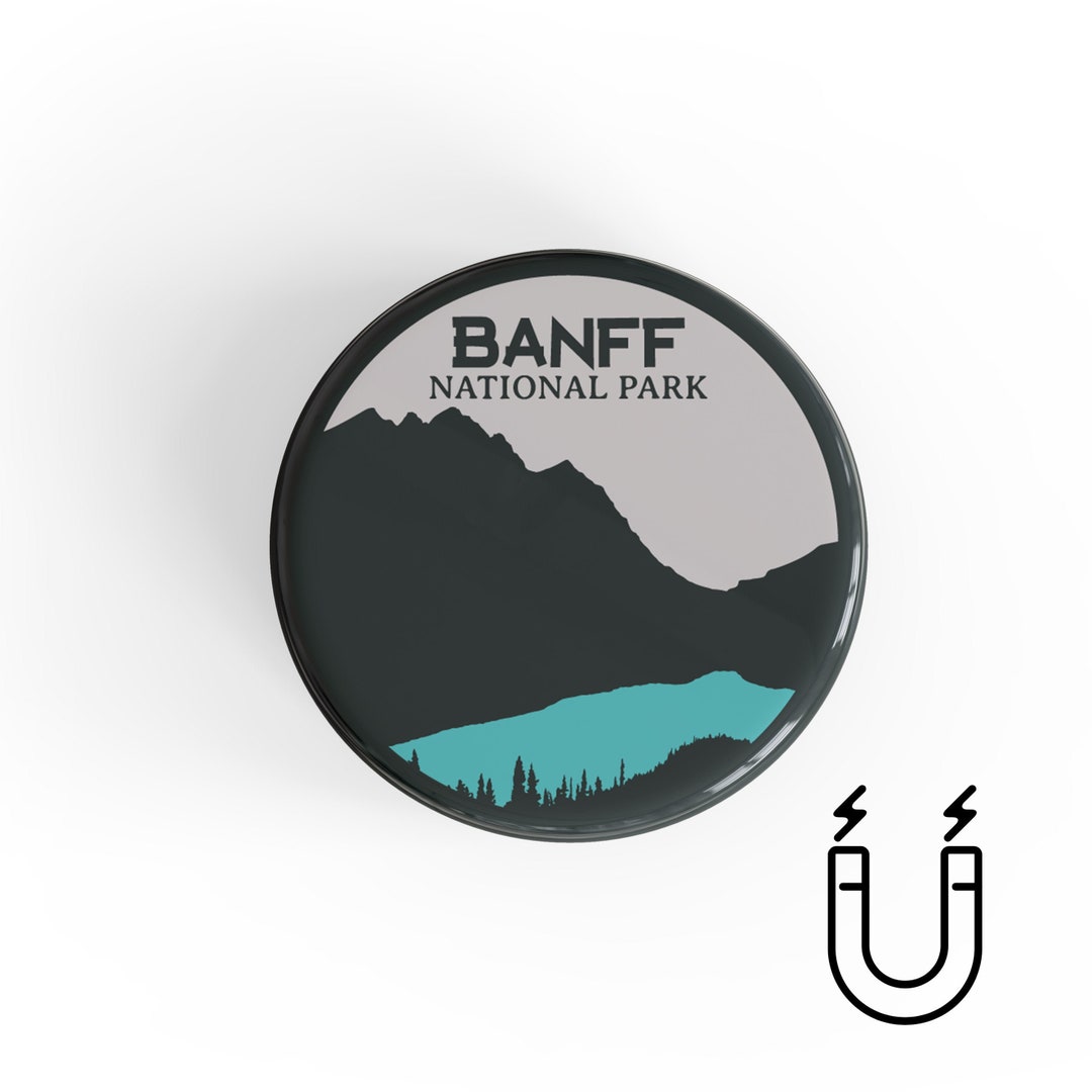 Banff National Park Magnet | Button Magnet | Fridge Magnet | Kitchen ...