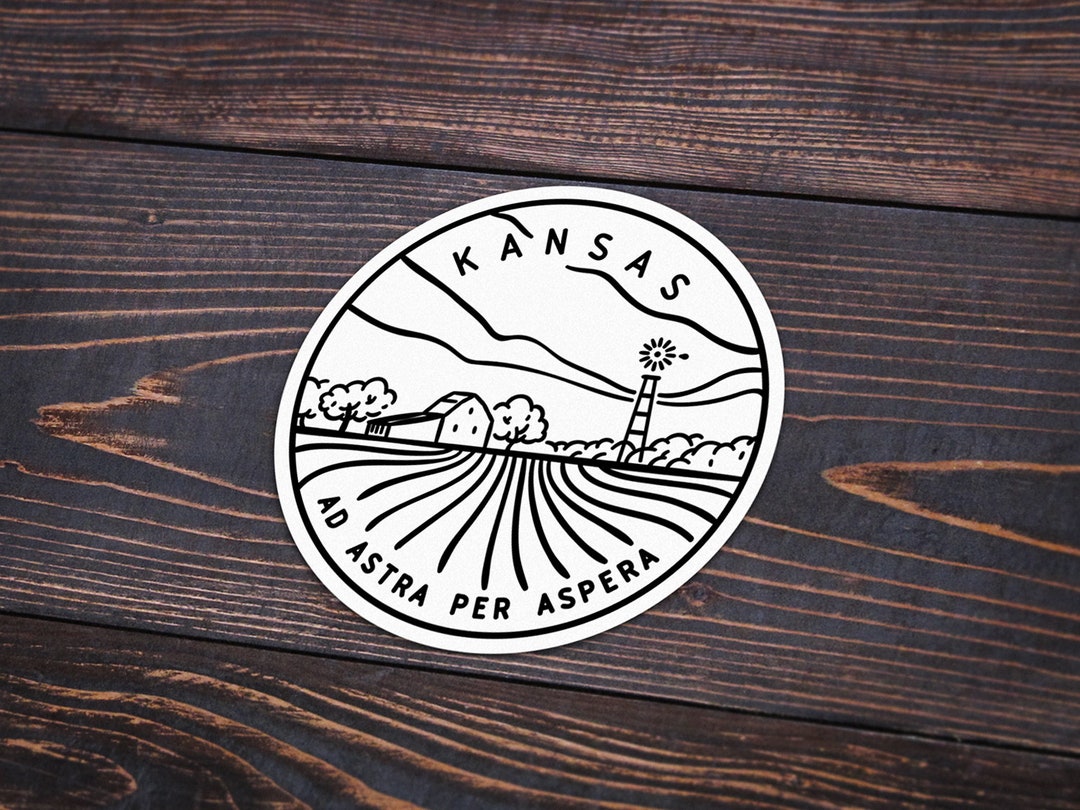 Kansas Sticker | Kansas Decal | Multiple Sizes | Bumper Sticker | Water ...