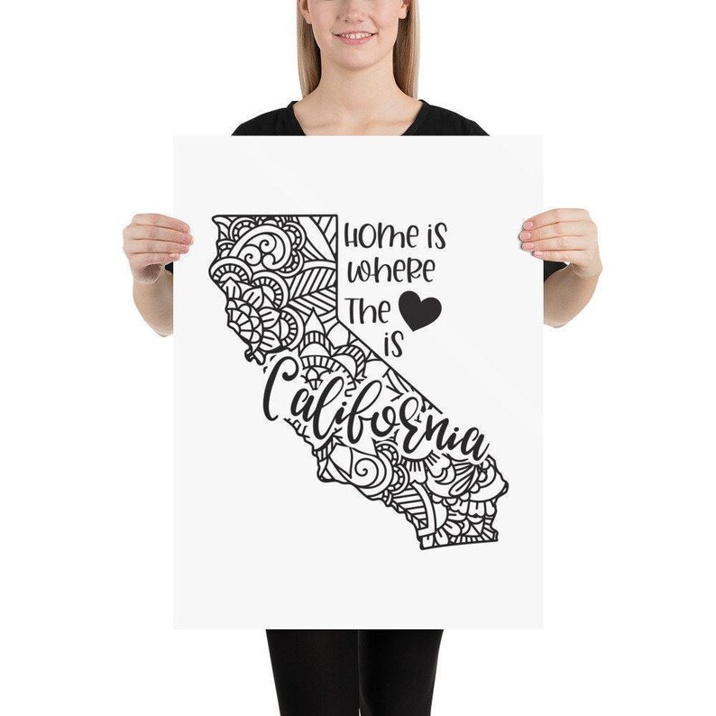California Poster | Minimalist State Poster | Wall Art | State Poster ...