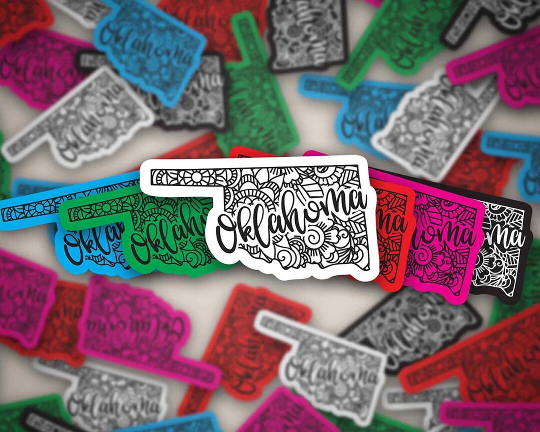 Oklahoma Sticker | Bumper Sticker | Bottle Sticker | Travel Sticker ...