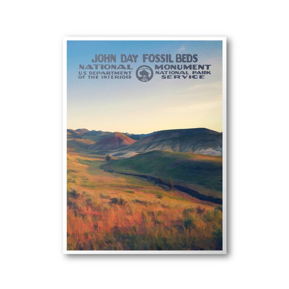 John Day Fossil Beds National Monument Poster | Etsy