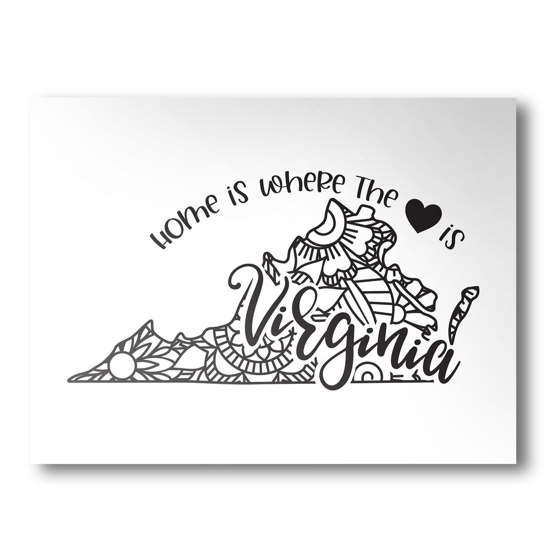 Virginia Poster | Minimalist State Poster | Wall Art | State Poster ...