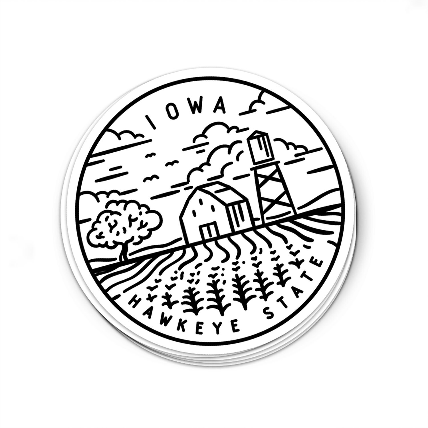 Iowa Sticker Iowa Decal Multiple Sizes Bumper Sticker - Etsy
