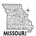 Missouri Poster | Minimalist State Map | State Poster | Wall Art | Home ...