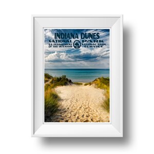 Indiana Dunes National Park Vintage Poster | WPA Style Wall Art - Etsy