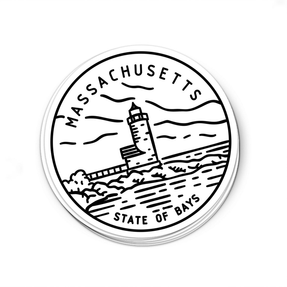 Massachusetts Sticker | Massachusetts Decal | Multiple Sizes | Bumper ...