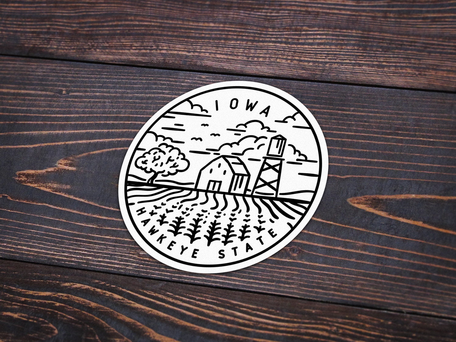 Iowa Sticker Iowa Decal Multiple Sizes Bumper Sticker - Etsy