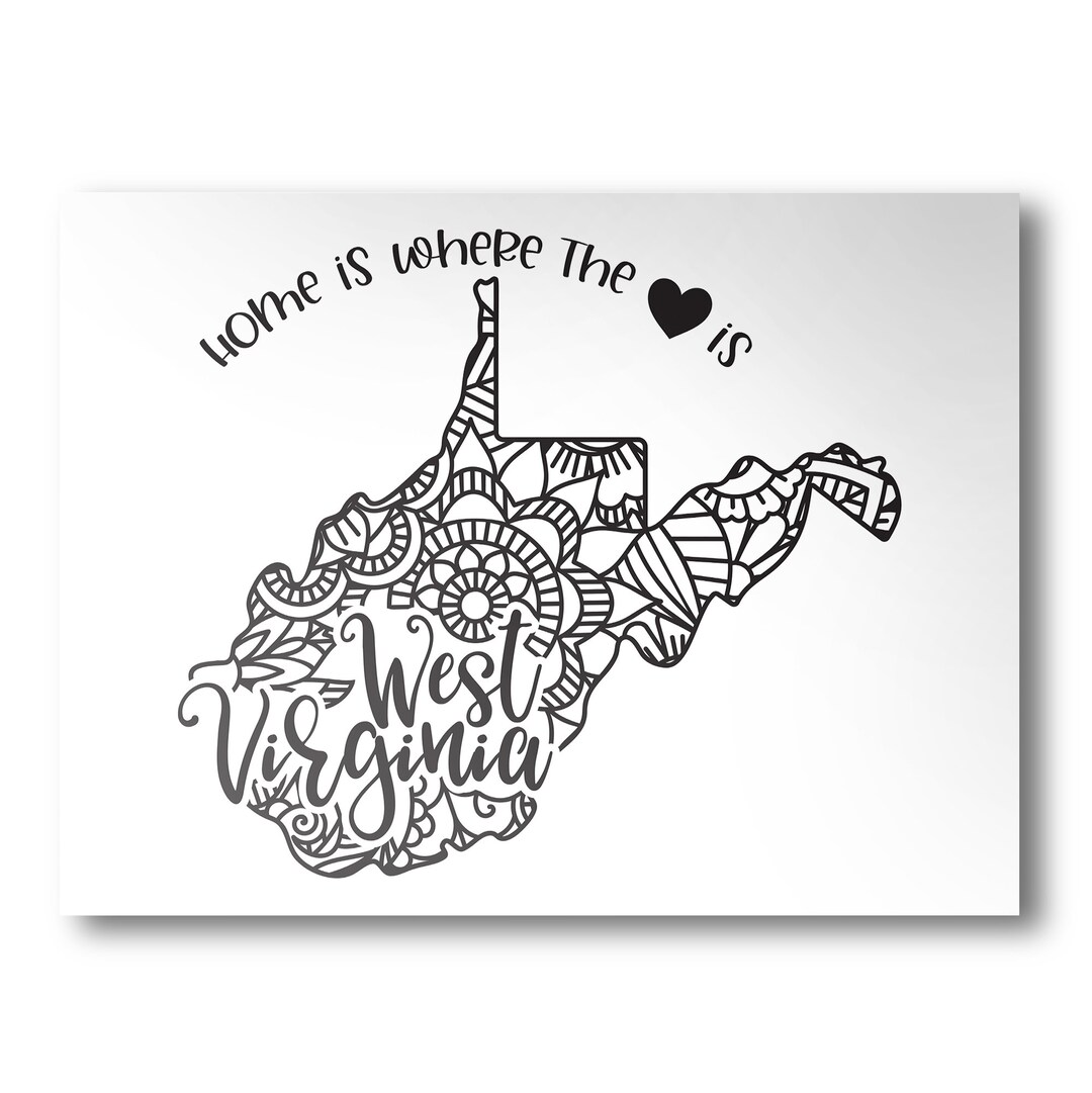 West Virginia Poster | Minimalist State Poster | Wall Art | State ...