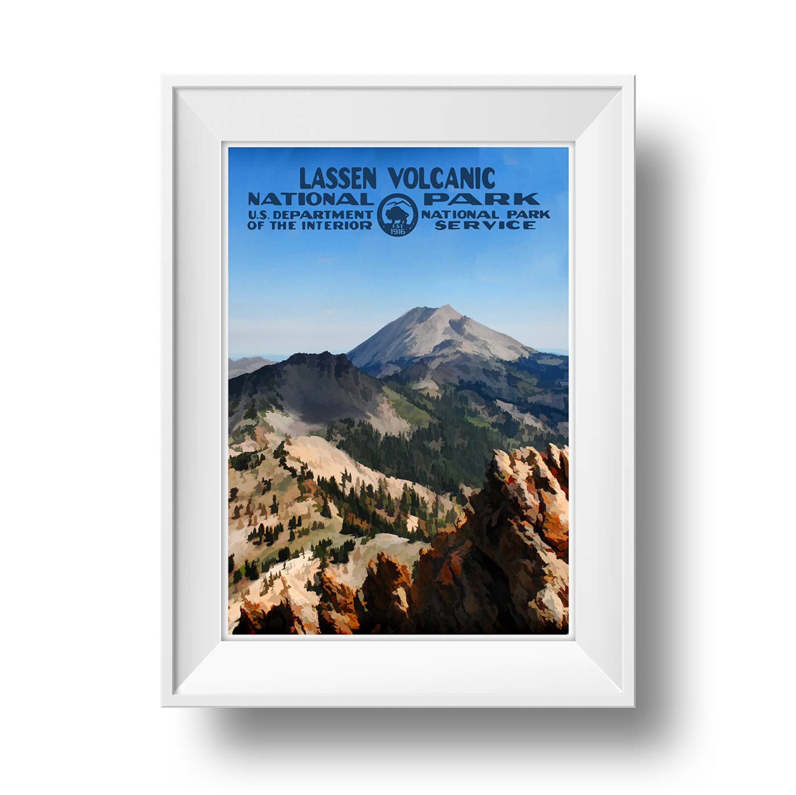 Lassen Volcanic National Park Poster | National Park Poster | National ...