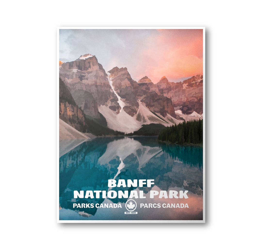 Banff National Park Poster | National Park Poster | National Park Print ...
