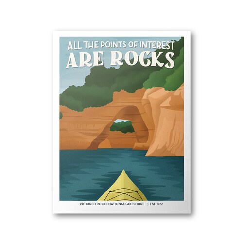 Pictured Rocks National Lakeshore Poster Subpar Parks Poster - Etsy