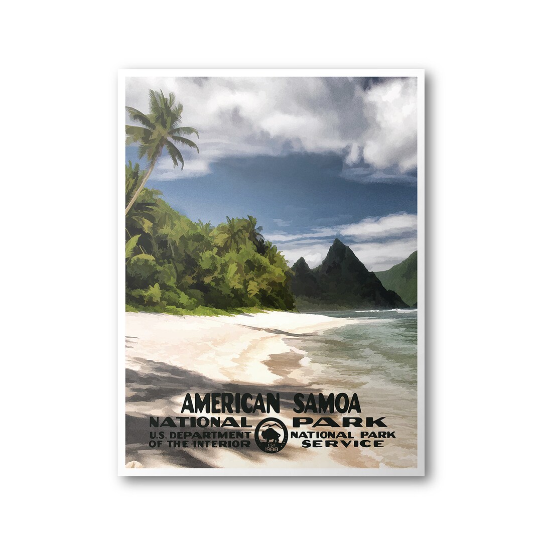 American Samoa National Park Poster | National Park Poster | National ...