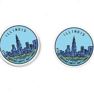 Illinois Sticker | Illinois Decal | Multiple Sizes | Bumper Sticker ...