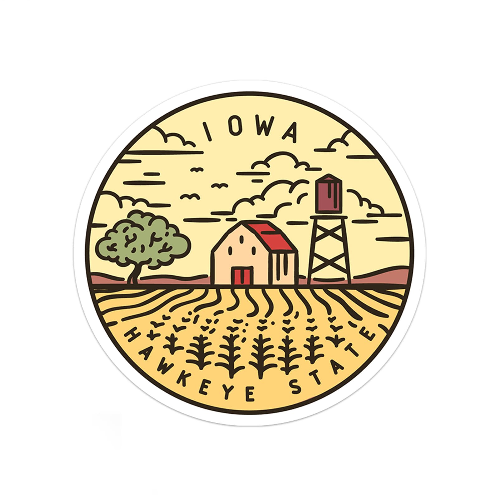 Iowa Sticker | Iowa Decal | Multiple Sizes | Bumper Sticker | Water ...